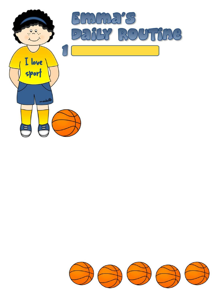 Emmas Daily Routine Reading Fun Activities Games Reading Comprehension ...