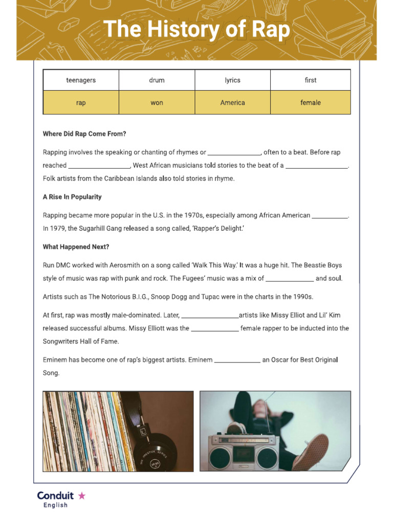 The History of Rap - Student | PDF