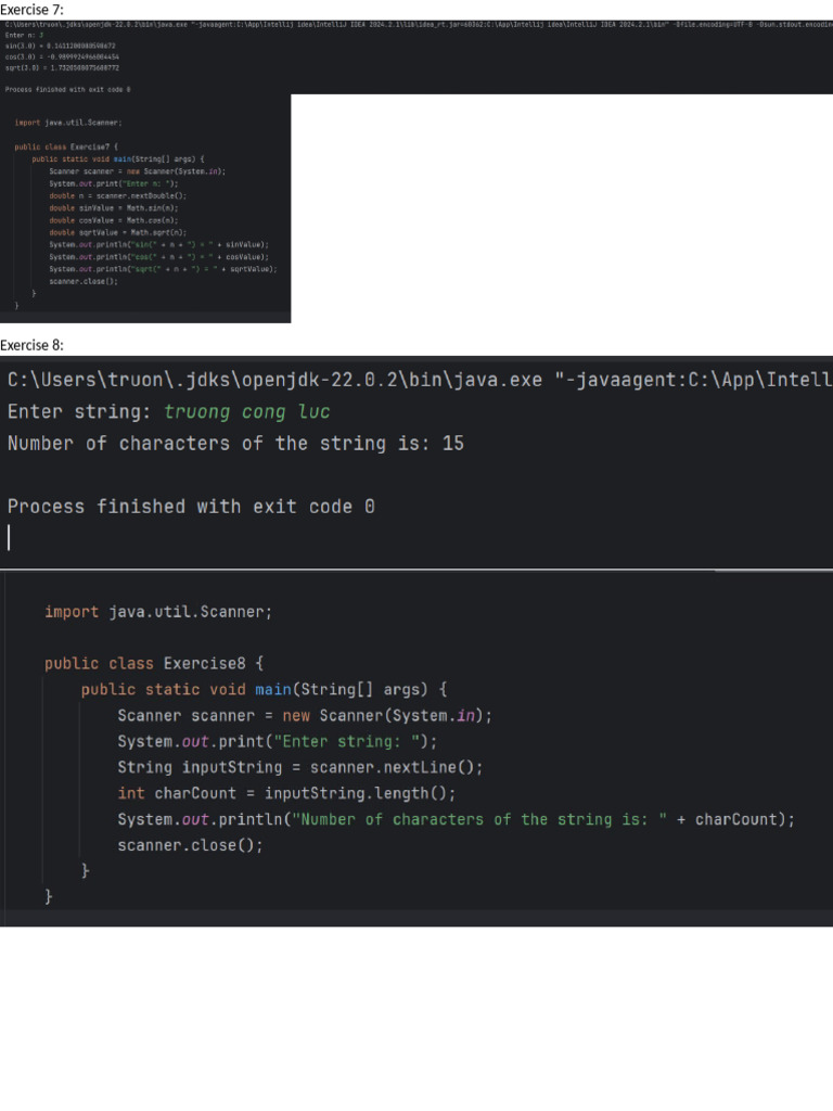 Exercise 7,8,9 | PDF | Computers