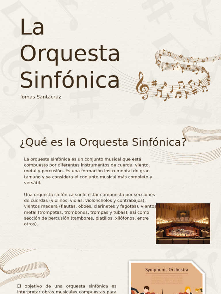 Orquesta Sinfónica: Composición y Historia | PDF | Orquestas | Sinfonía