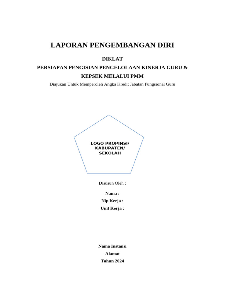 Laporan Pengembangan Diri Diklat Nasional 32JP - Persiapan Pengisian Pengelolaan Kinerja Guru ...