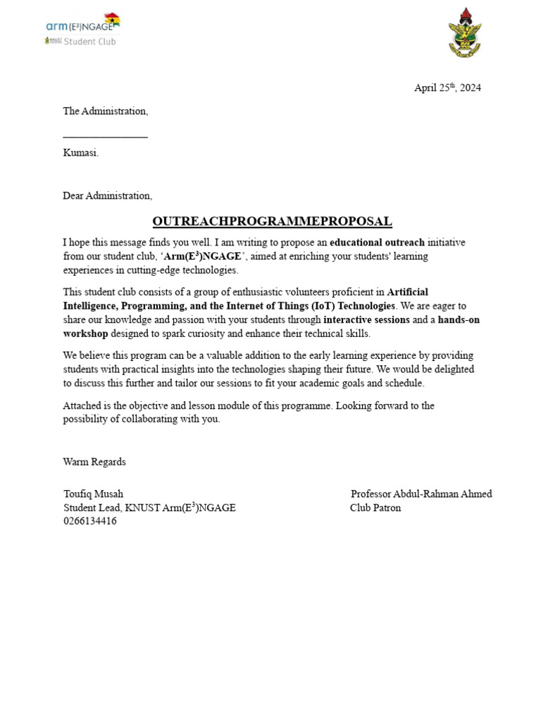 ARM Outreach Letter Updated | PDF | Internet Of Things | Microcontroller