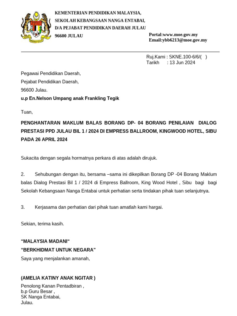 JULAU Portal:www - Moe.gov - My Email:ybb6213@moe - Gov.my | PDF