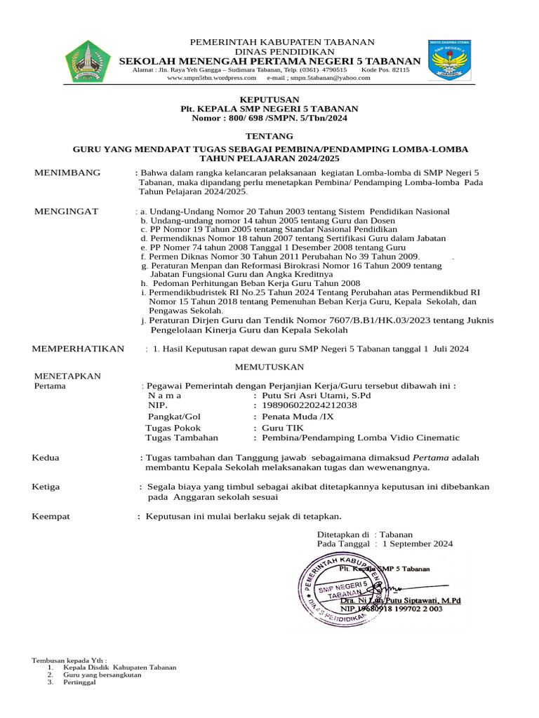 SK Pembina Lomba 2024 | PDF