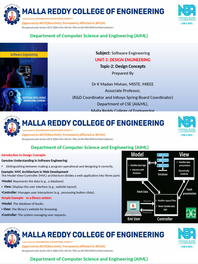 UNIT-3-Topic-2 Design Concepts | PDF | Model–View–Controller | Computing