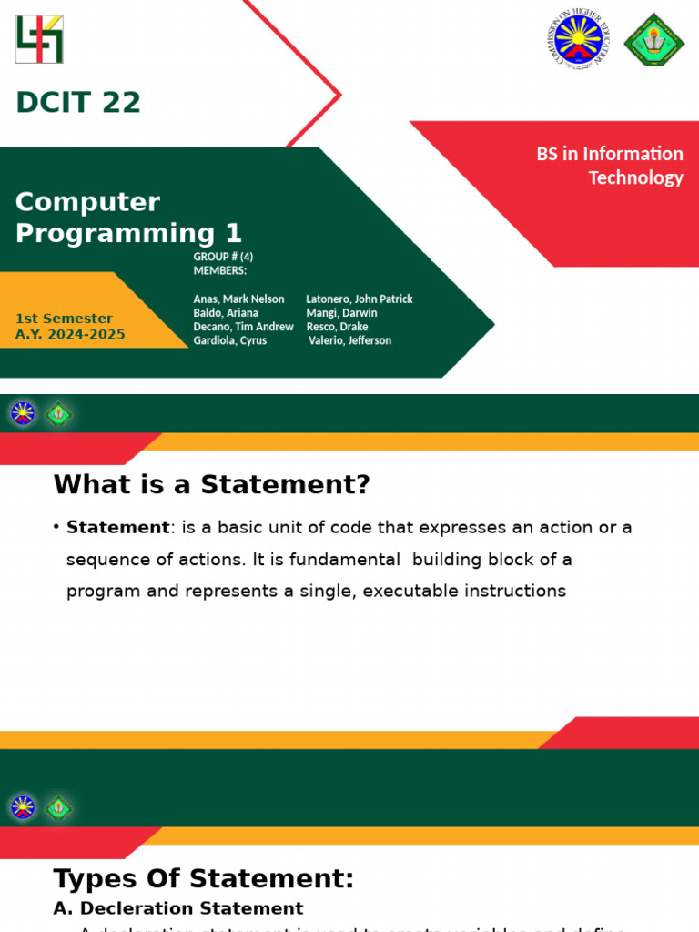 Understanding Programming Statements | PDF