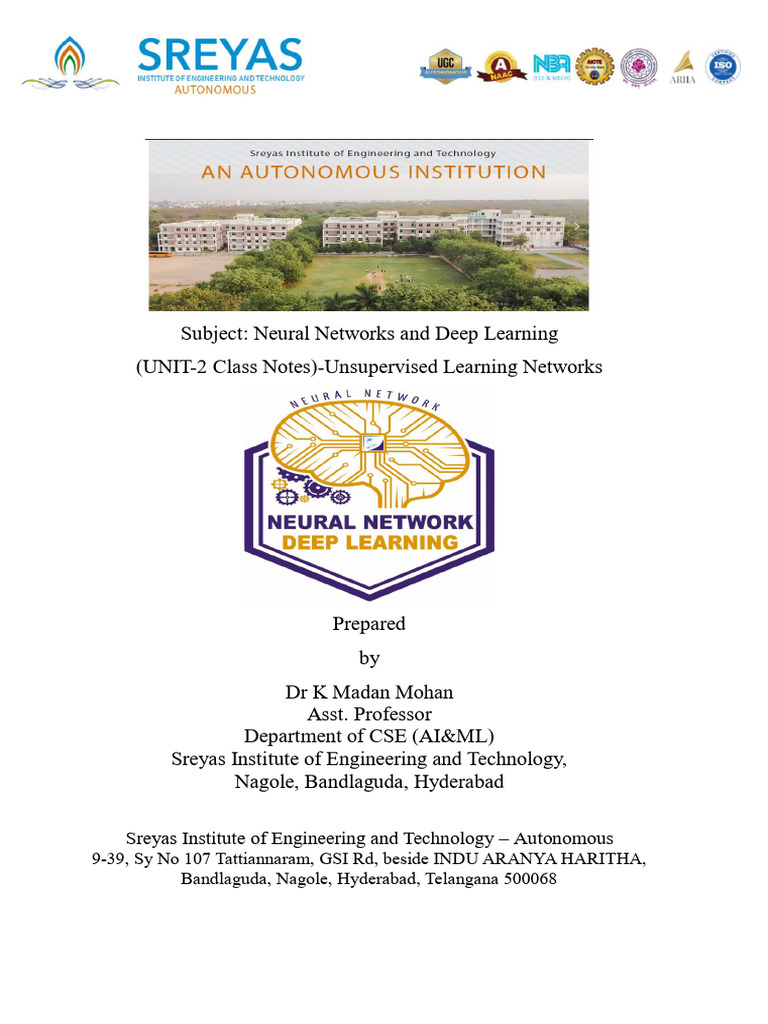 2nd Unit NN Final Class Notes | PDF | Artificial Neural Network ...