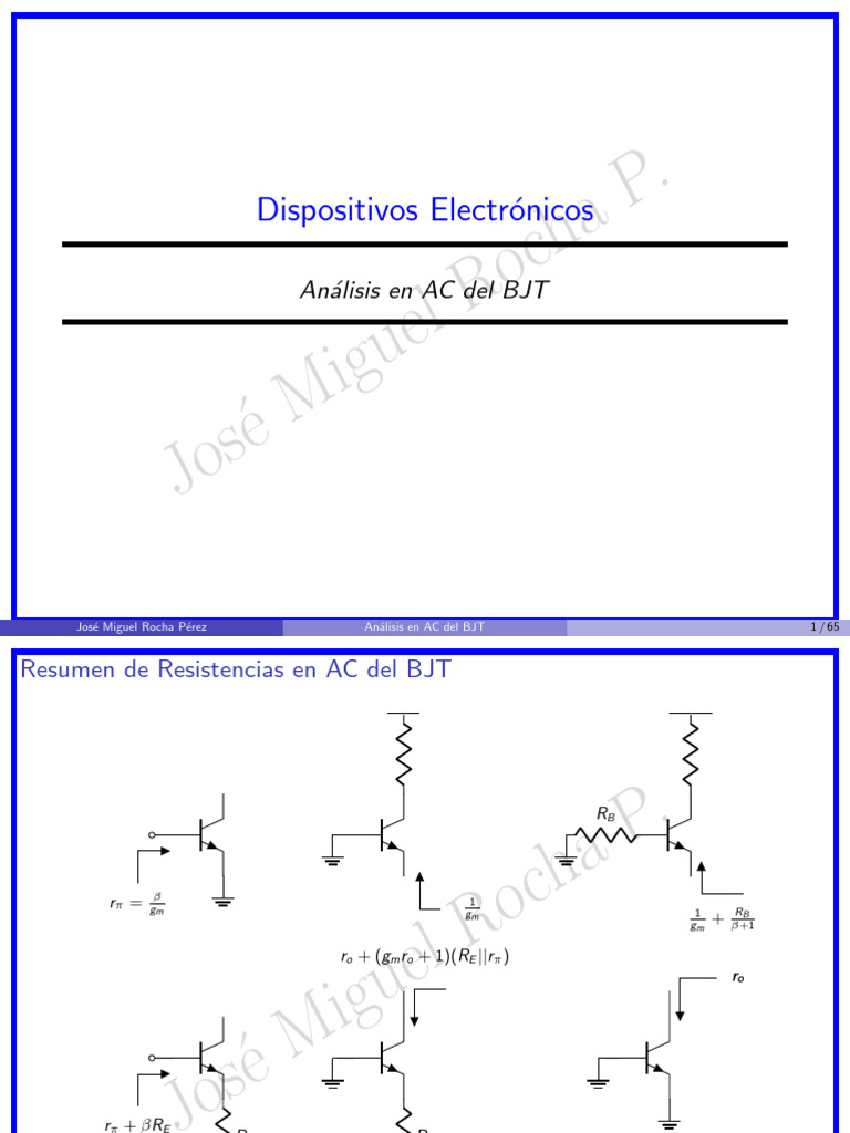 Transistor BJT AC | PDF | Transistor de unión bipolar | Red eléctrica
