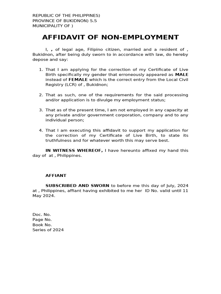 Non Employment | PDF