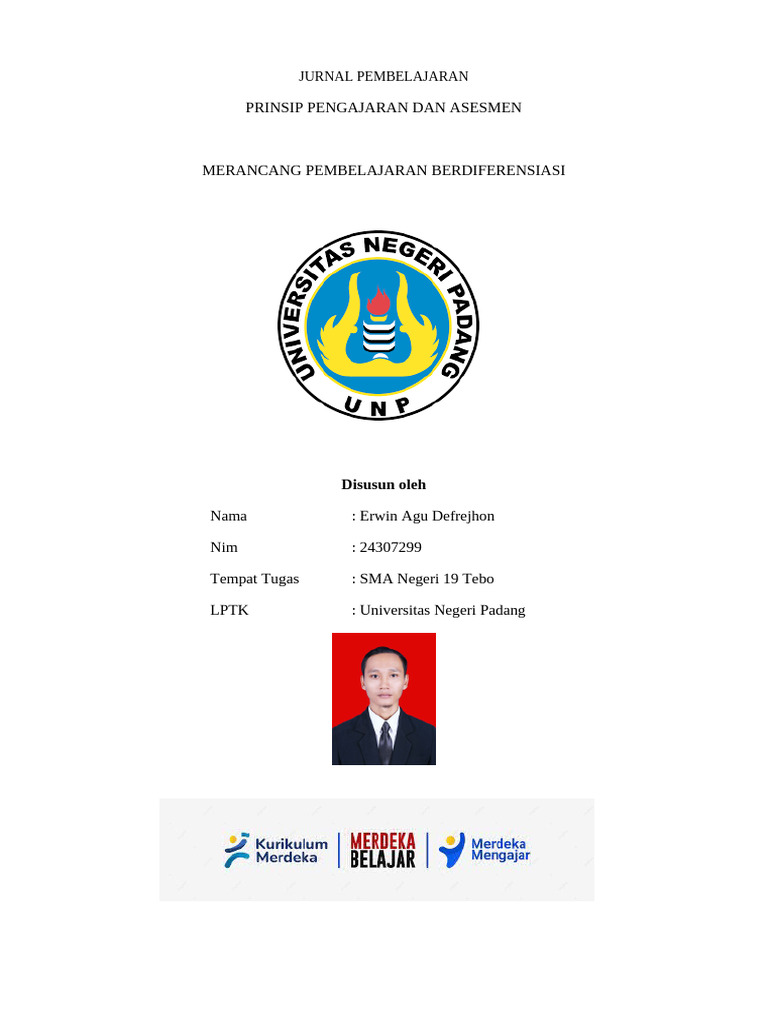 JURNAL PEMBELAJARAN Erwin | PDF