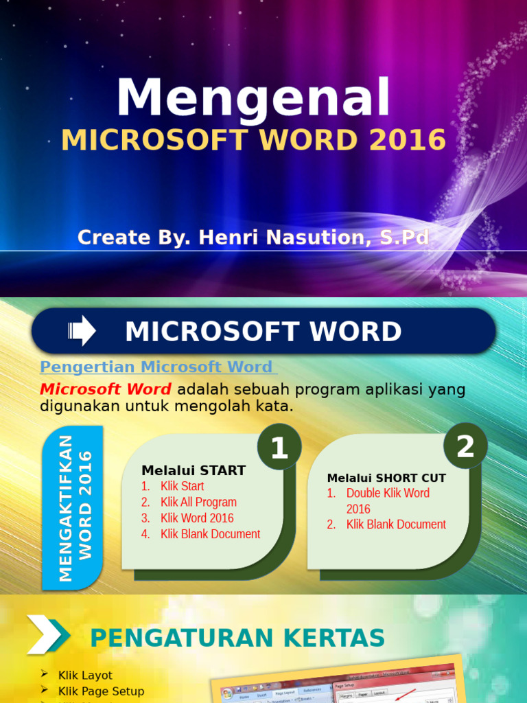 Mengenal WORD 2016 | PDF