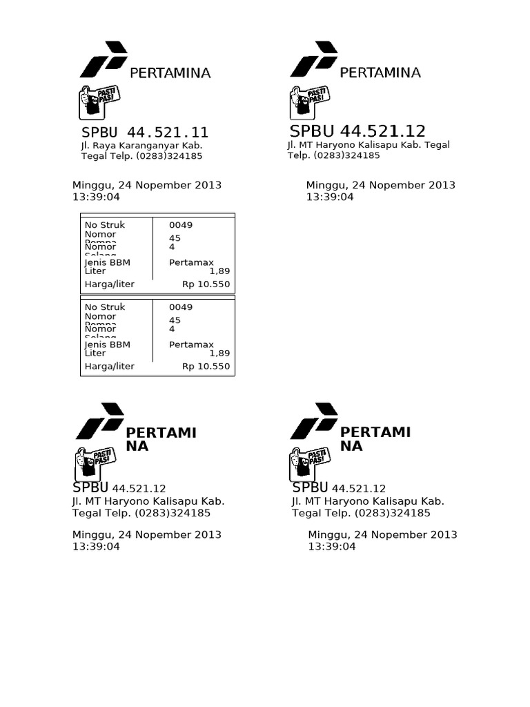 PDF Struk Bensin Editan DL | PDF