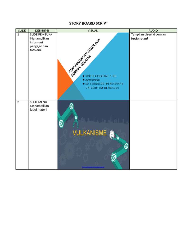 Story Board Script | PDF