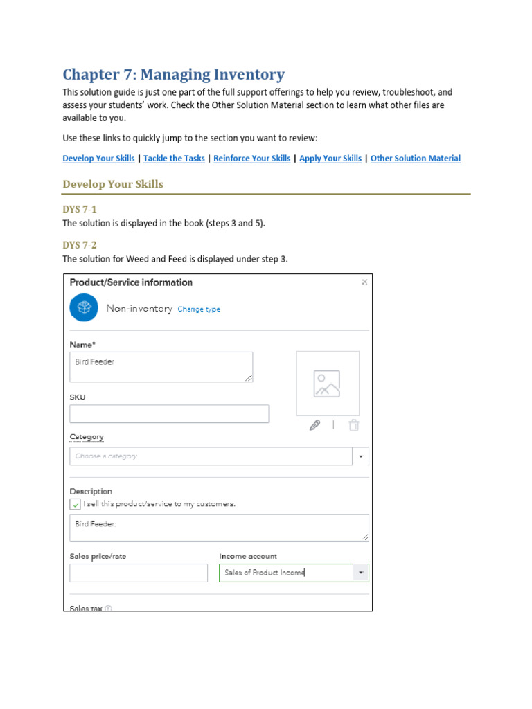 QBO C07 SolutionsGuide | PDF | Accounting