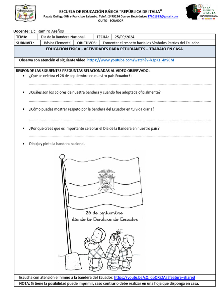 Actividad Asincrónica Básica Elemental EEFF | PDF | Estudios de idiomas extranjeros | Arte