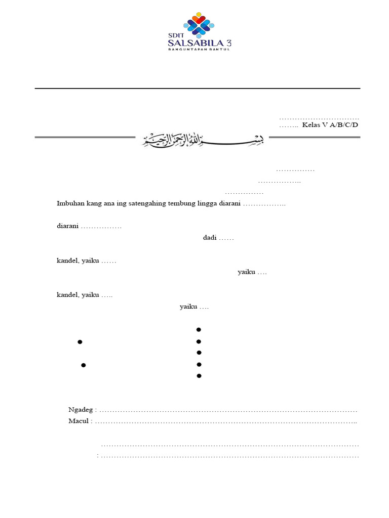 Soal SLM 3 Basa Jawa | PDF