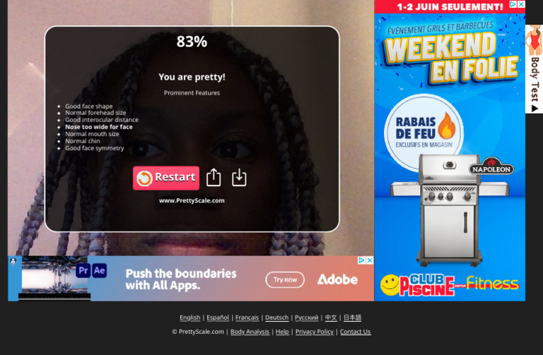 Am I Pretty or Ugly Face Beauty Analysis Test | PDF