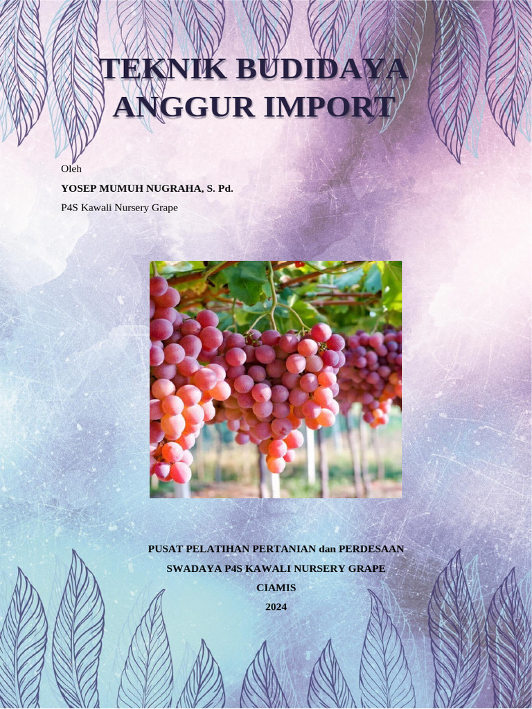 Teknik Budidaya Anggur Import di Indonesia | PDF | Teknologi & Rekayasa