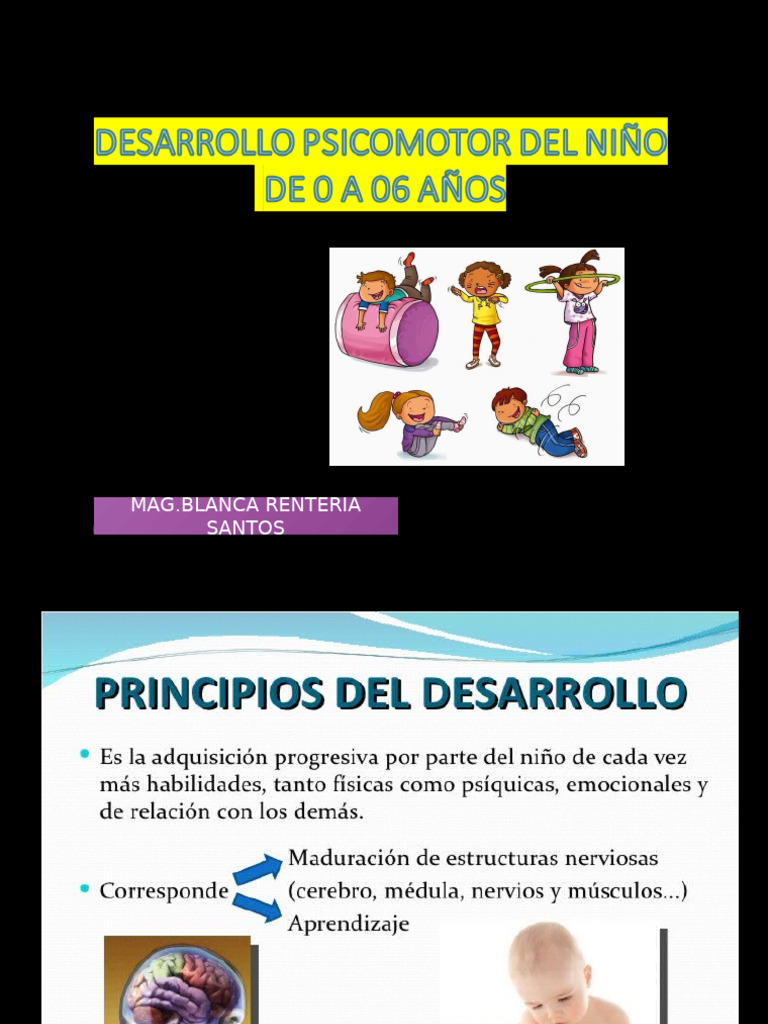 Desarrollo Psicomotor Del Niño de 0 A 6 Años | PDF | Percepción | Neurociencia