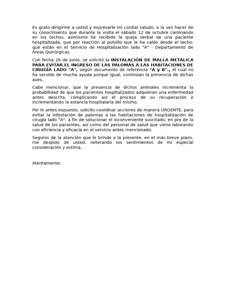 Es Grato Dirigirme A Usted y Expresarle Mi Cordial Saludo | PDF