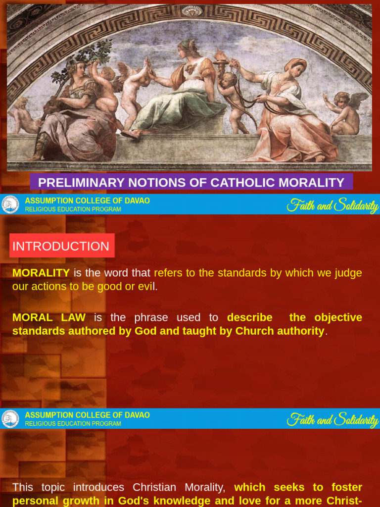 Preliminary Notions of Catholic Morality | PDF | Jesus | Disciple ...