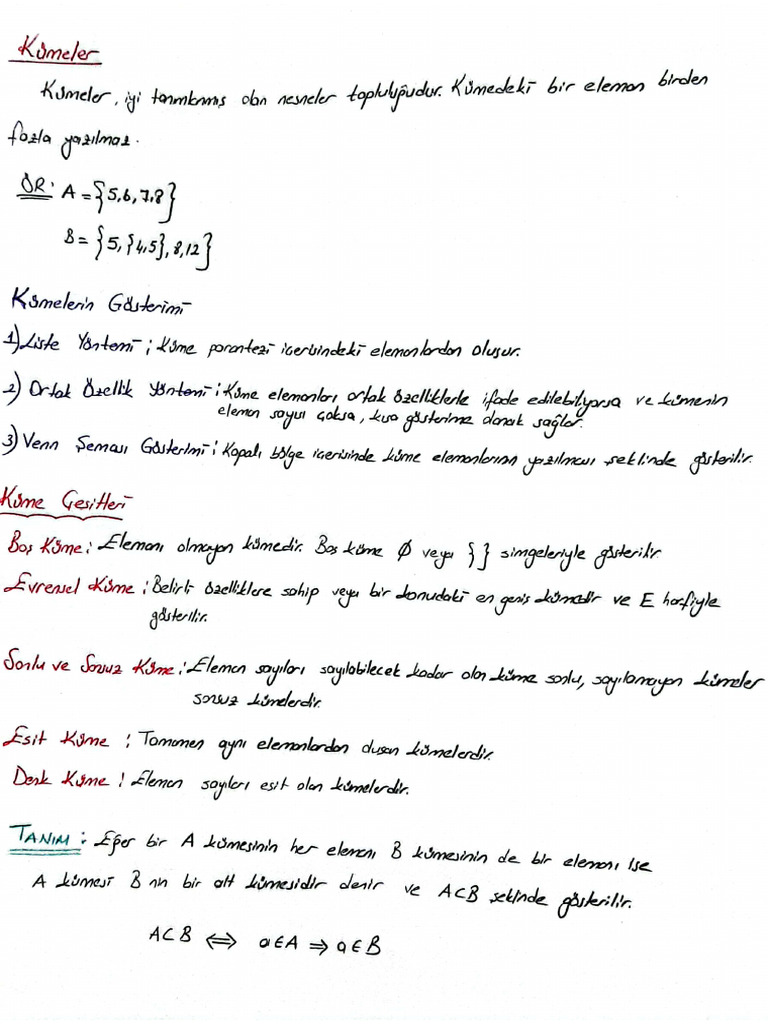 Matematik - 1 Hafta | PDF