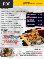 Menú del Restaurante Onze Panamá | PDF | ensalada | pesto