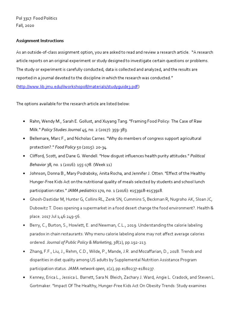 Article Review Assignment | PDF | Statistics | Scientific Method