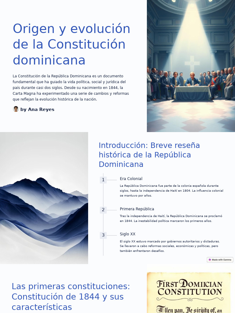 Origen y Evolucion de La Constitucion Dominicana | PDF | Constitución | Democracia