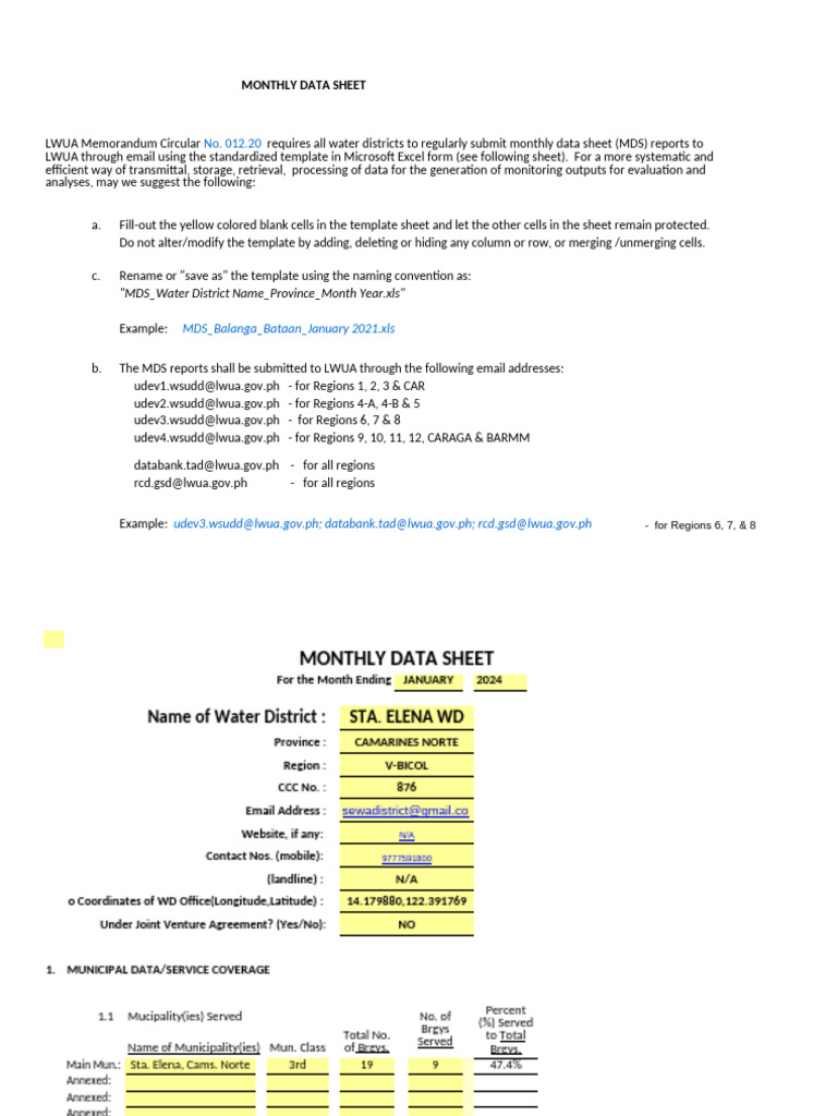 MC - 12 - 20 - MDS Revised Template For WDs | PDF | Expense | Revenue