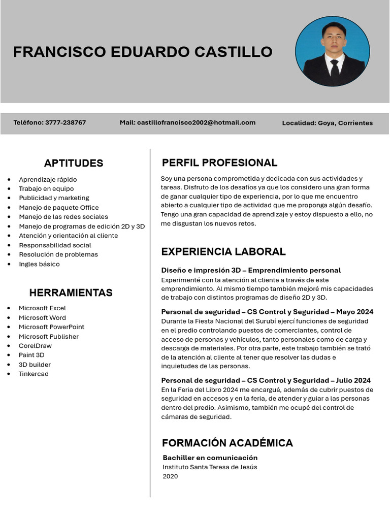 CV Francisco Castillo | PDF | Microsoft | Informática
