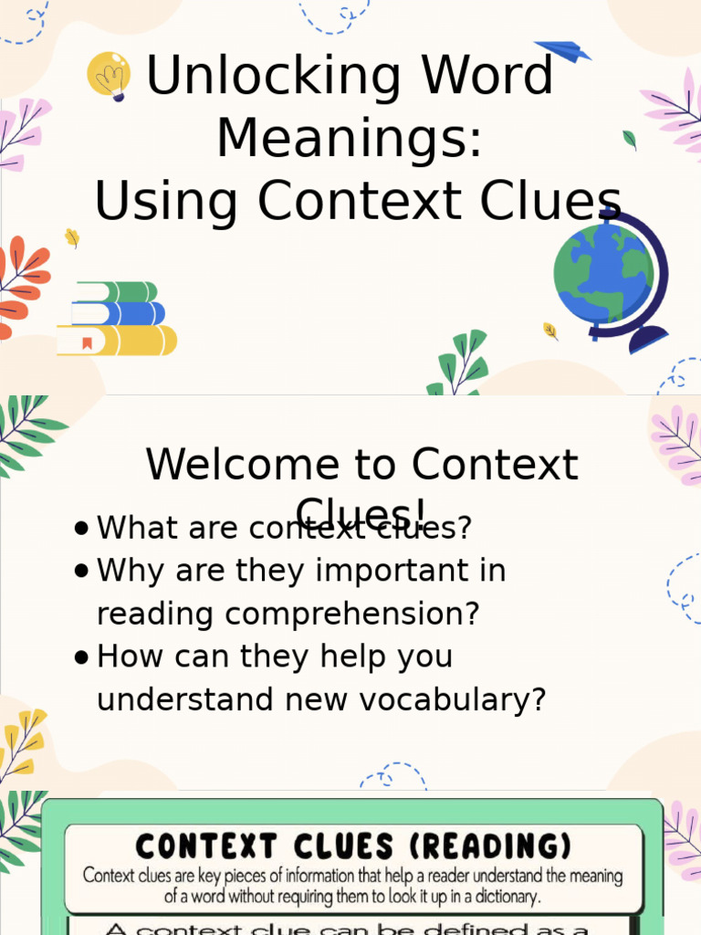 Context Clues | PDF | Grammar | Semantics