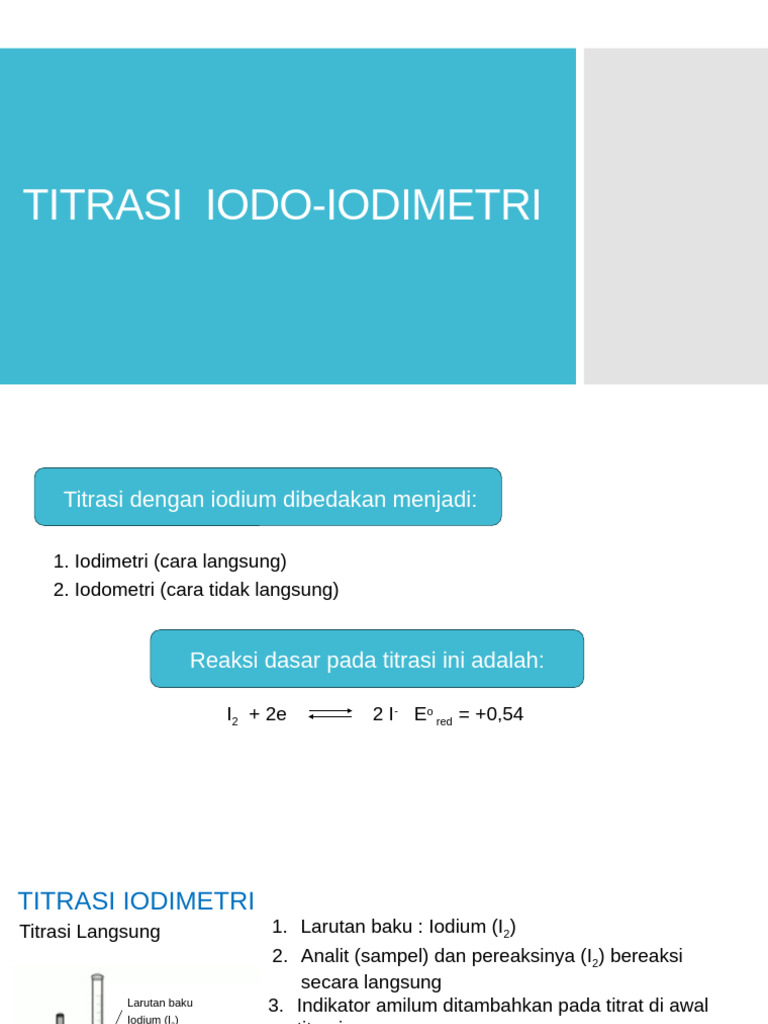 Titrasi Iodo-Iodimetri | PDF