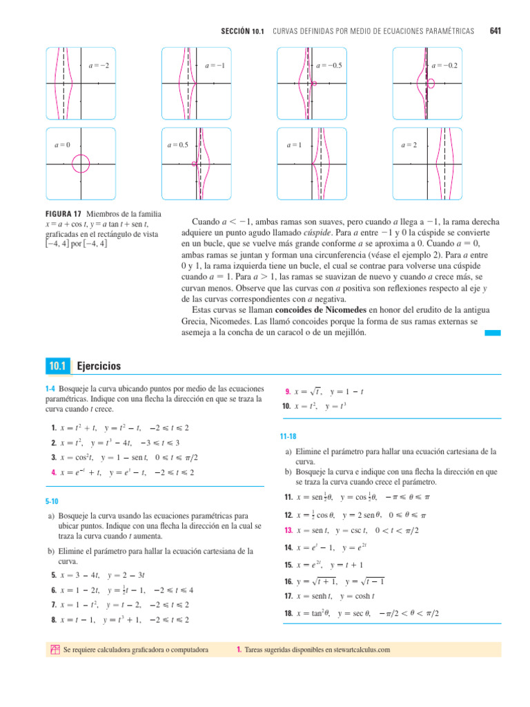 Cálculo de Varias Variables ECUACIONES PARAMETRICAS | PDF | Curva | Elipse