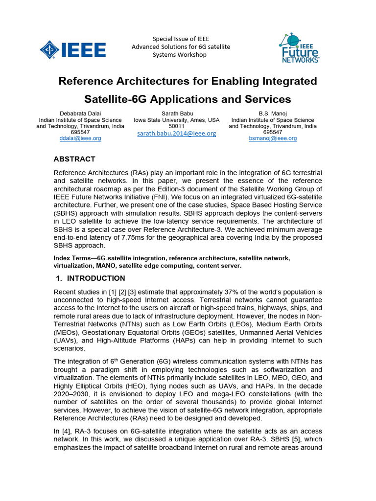 Reference Architecture | PDF | Computer Network | Satellite