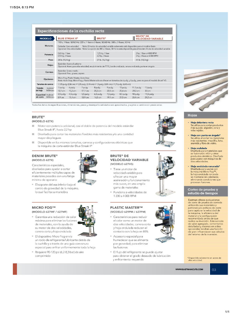 Ficha Maq Corte | PDF