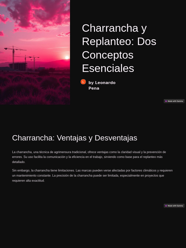 Charrancha y Replanteo Dos Conceptos Esenciales | PDF | Planificación ...