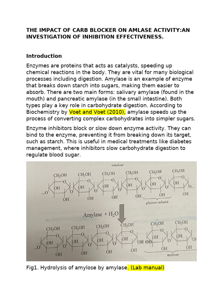 THE - IMPACT - OF - CARB - BLOCKER - ON - AMLASE - ACTIVITY (1 ...
