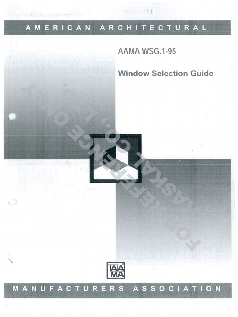 AAMA WSG.1-95 - Full - Reference | PDF