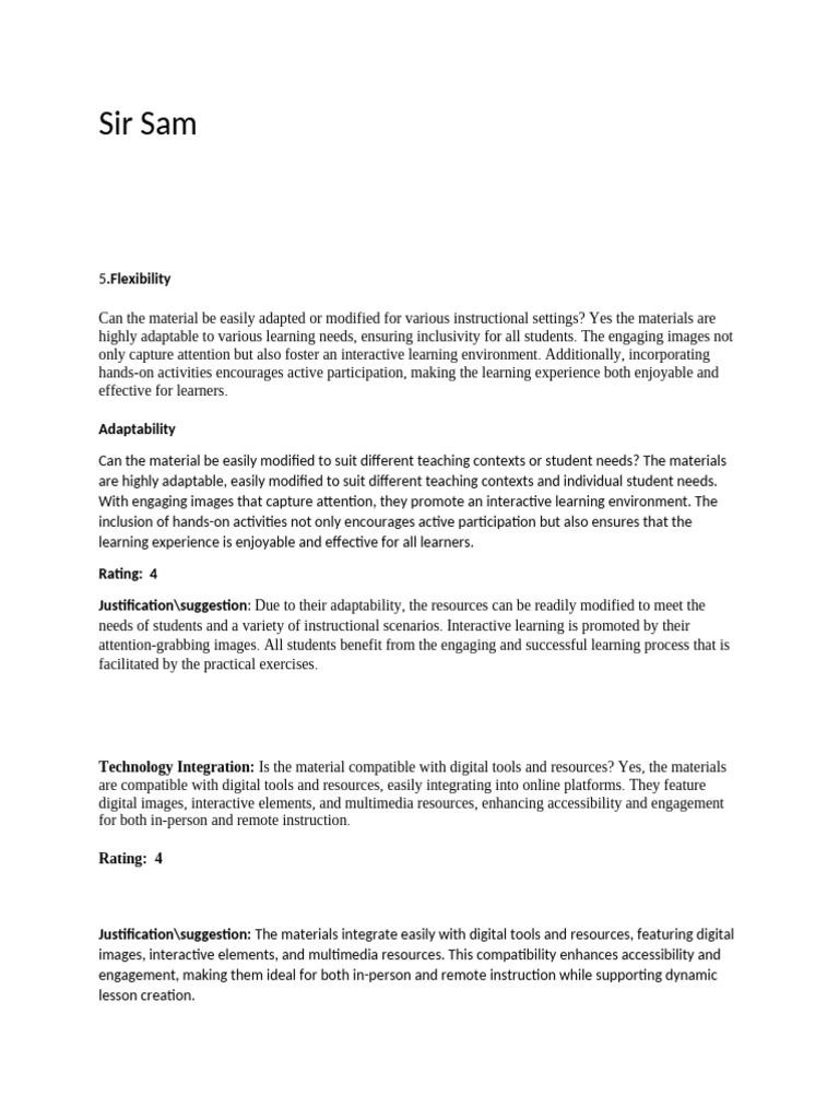 Sir Sam | PDF | Learning | Critical Thinking