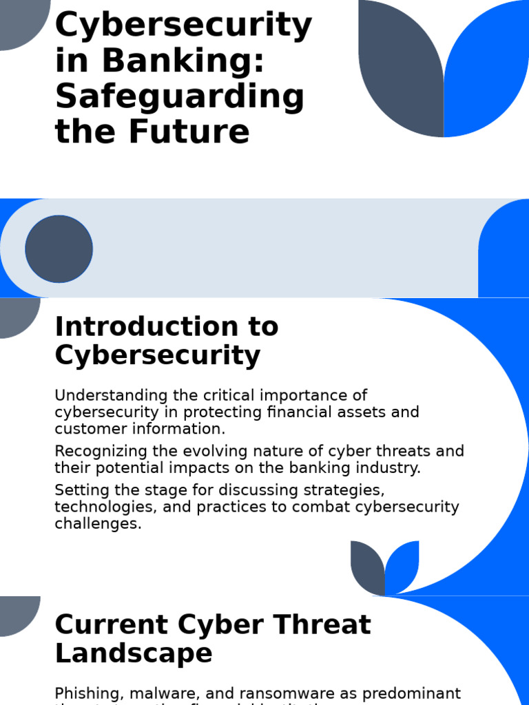 Cybersecurity in Banking - Safeguarding The Future | PDF | Security | Computer Security