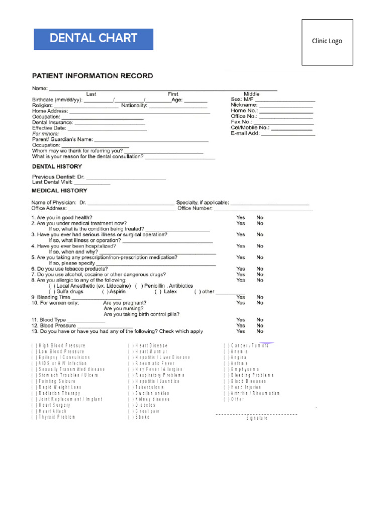 PDA CHART With Clinic Logo | PDF | Business