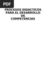 Procesos Pedagógicos y Didácticos de Una Sesión de Aprendizaje | PDF | Evaluación | Conocimiento