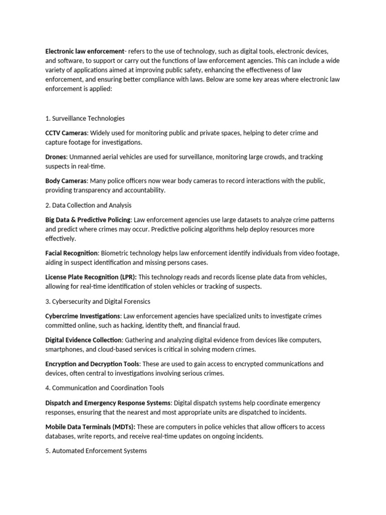 Electronic Law Enforcement Computer Ethics | PDF | Surveillance | Security