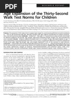 10 Meter Walk Test | PDF