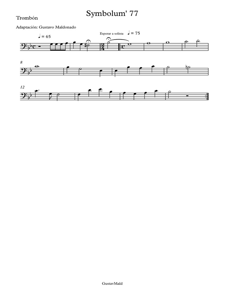 Symbolum' 77 - Trombón | PDF