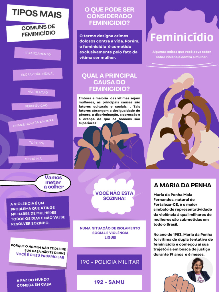 Feminicídio - Folder | PDF | Violência | Injustiça