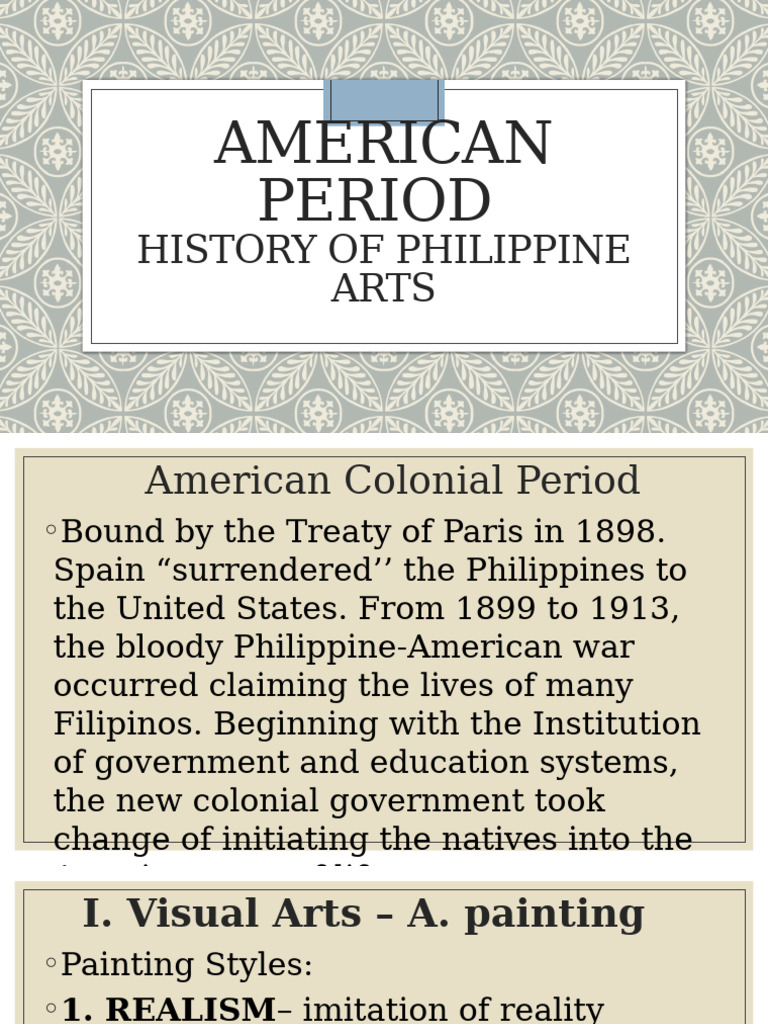 American Period Arts in the Philippines | PDF | Paintings | Philippines