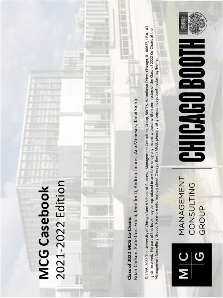 Chicago Booth MCG Casebook | PDF | Leadership | Brainstorming