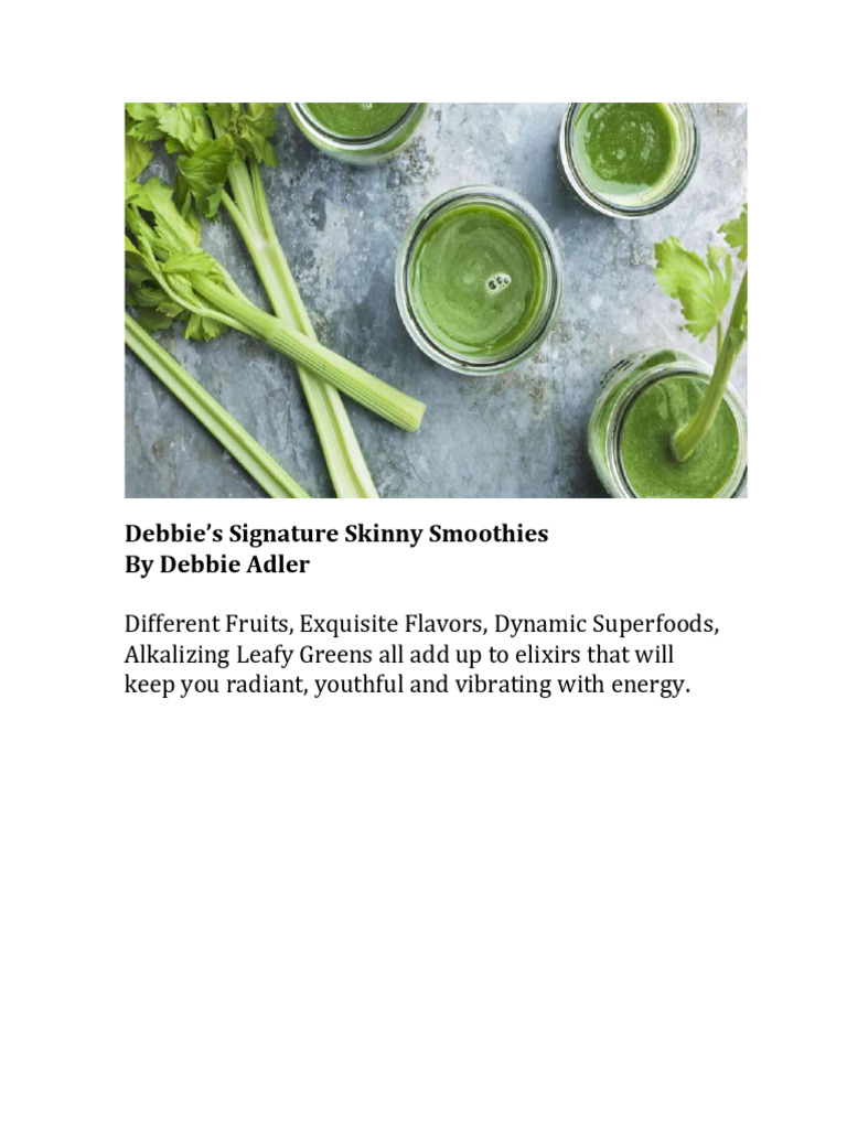 Debbie's Signature Smoothies | PDF | Smoothie | Juice